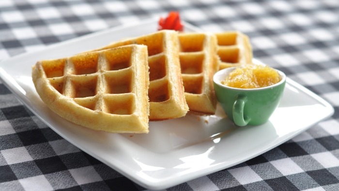 Waffle americano bem simples de fazer