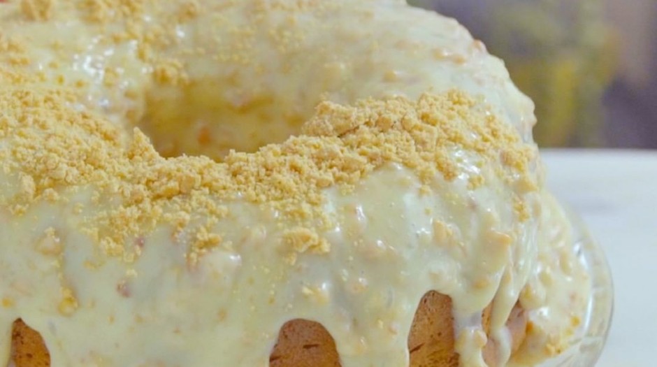 Bolo tsunami de paçoquinha é uma explosão de sabor