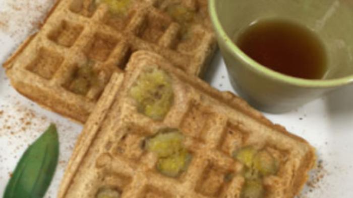 Prepare este maravilhoso waffle integral com banana!